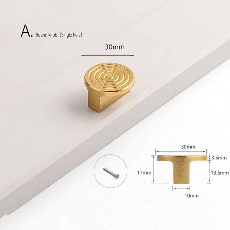 3.75" Brushed Gold Semicircle Handles Round Drawer Pulls Handle Dresser ...