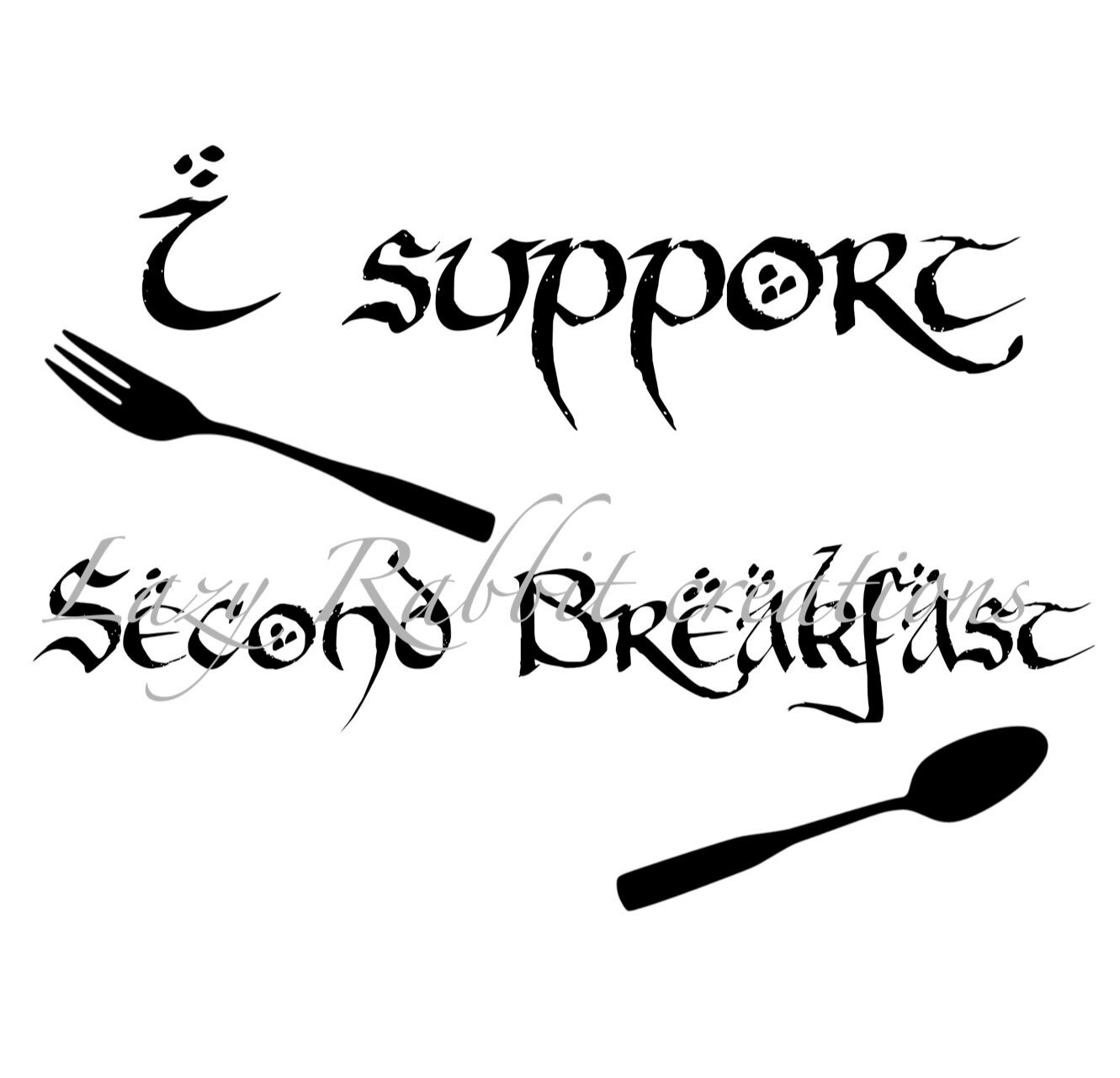 I Support Second Breakfast SVG PNG File - Etsy