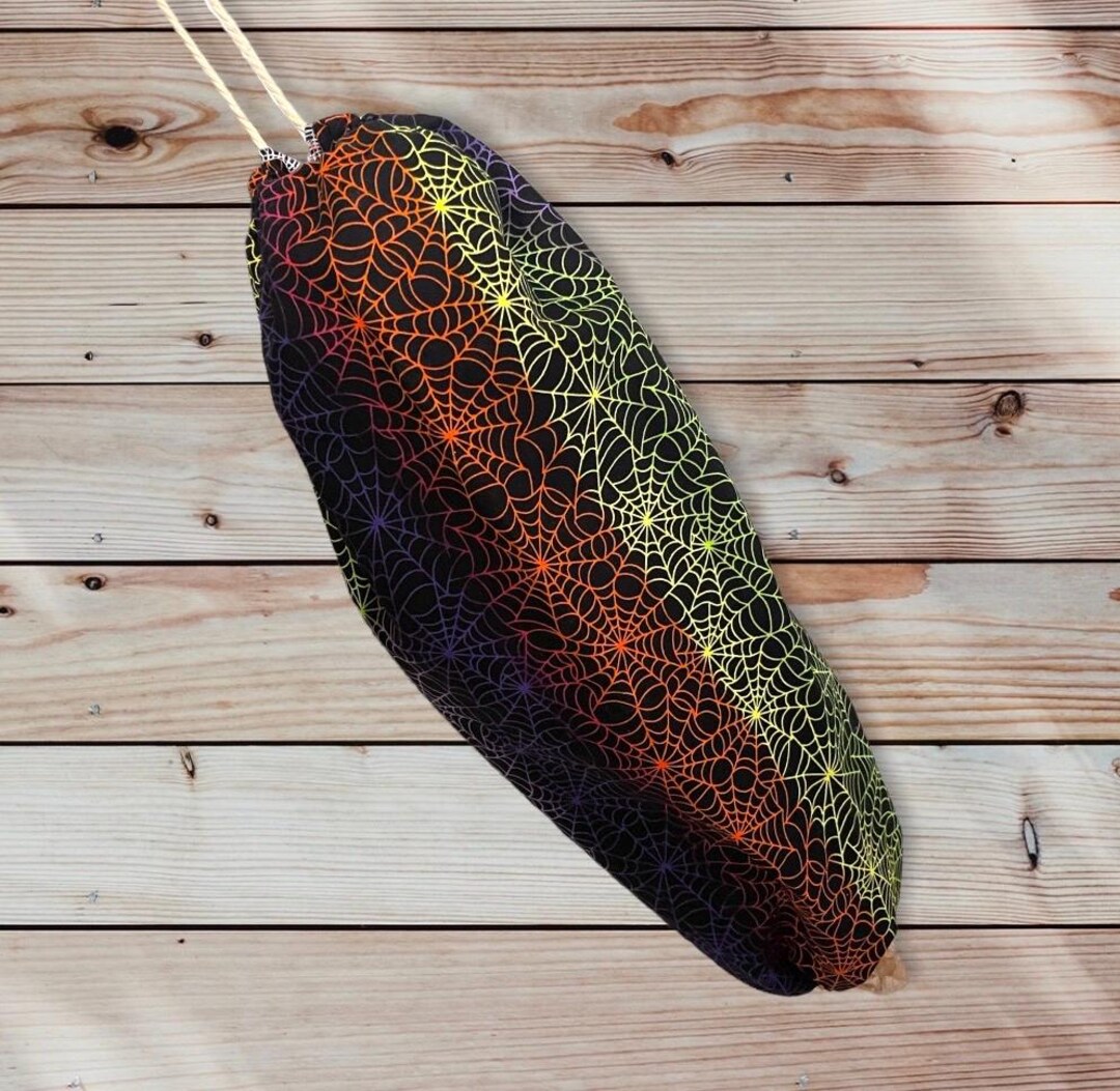 Spooky Grocery Bag Holder and Dispenser, Bright Spiderweb Halloween and ...