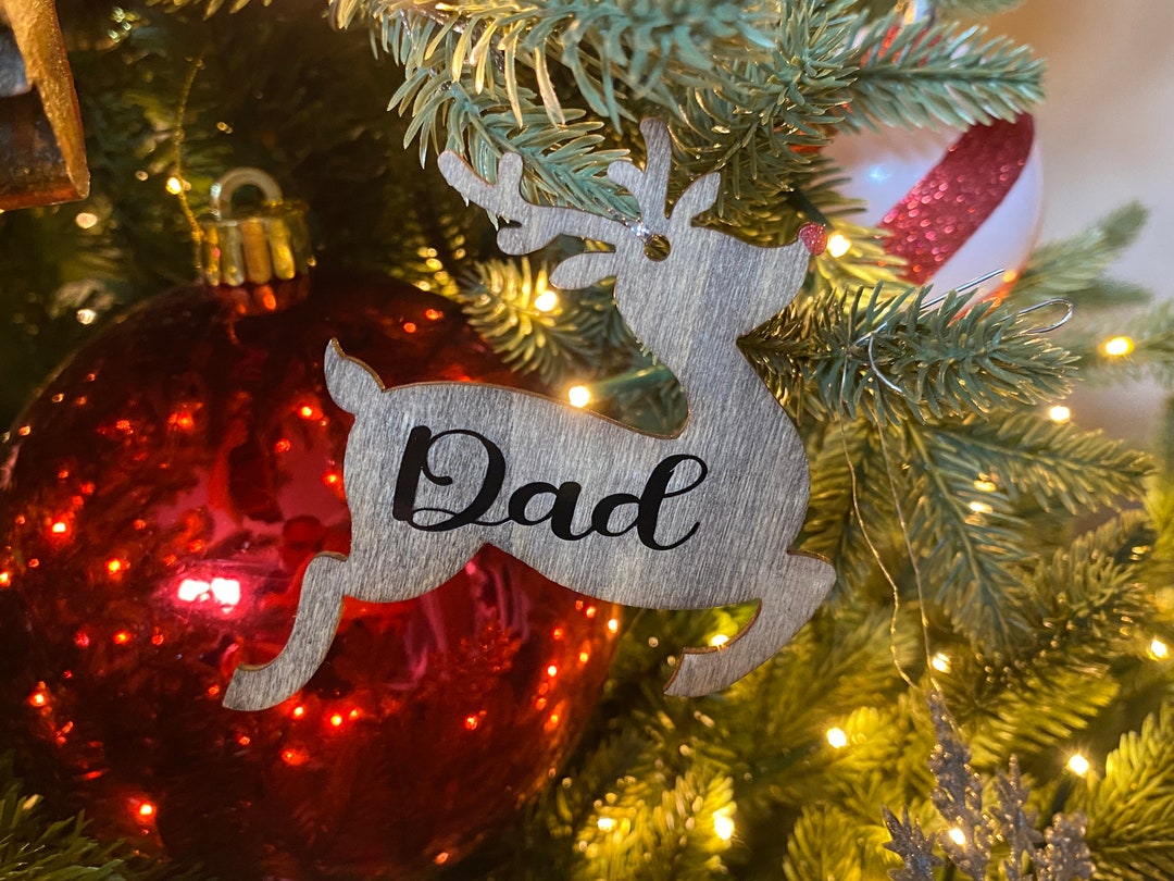 Handmade Personalised Reindeer for Your Tree - Etsy UK