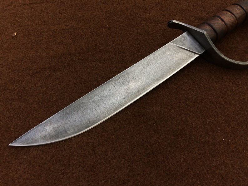 Personalized Custom Handmade | Spring Steel Antiqued D Guard Bowie ...