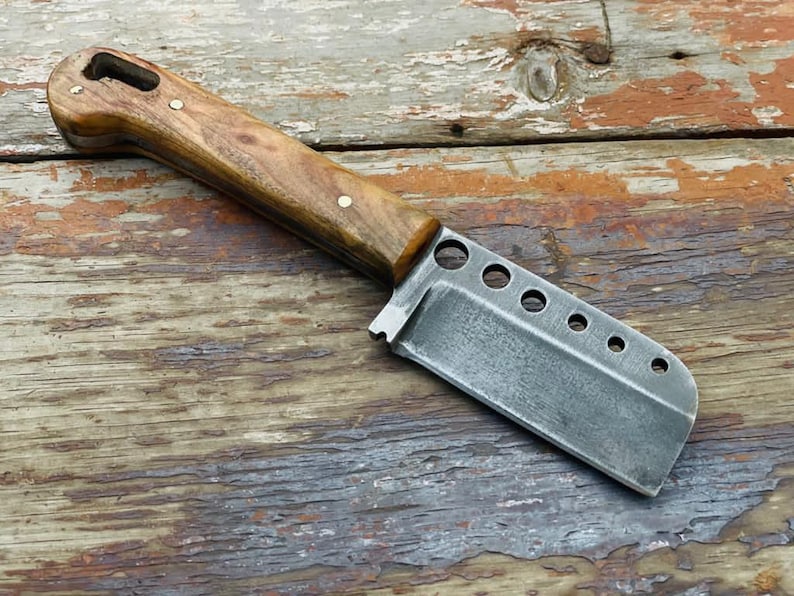 Custom Handmade 5160 Spring Steel Antiqued Mini Cleaver | Etsy