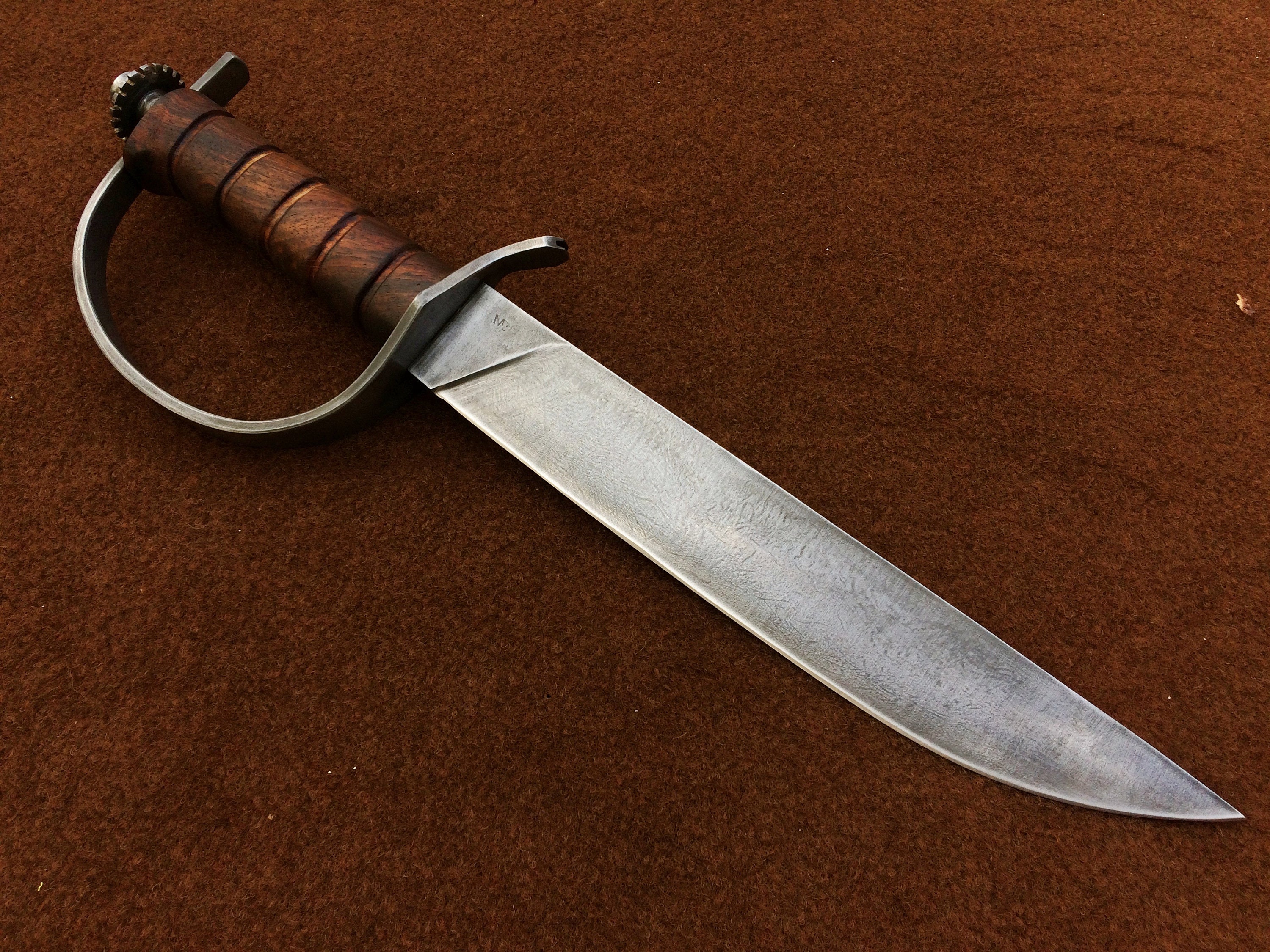 Personalized Custom Handmade | Spring Steel Antiqued D Guard Bowie ...