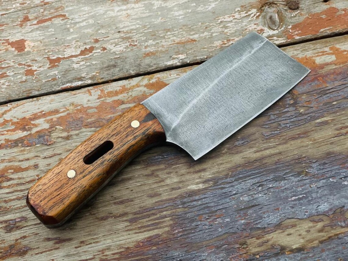 Custom Handmade 5160 Spring Steel Antiqued Mini Cleaver - Etsy