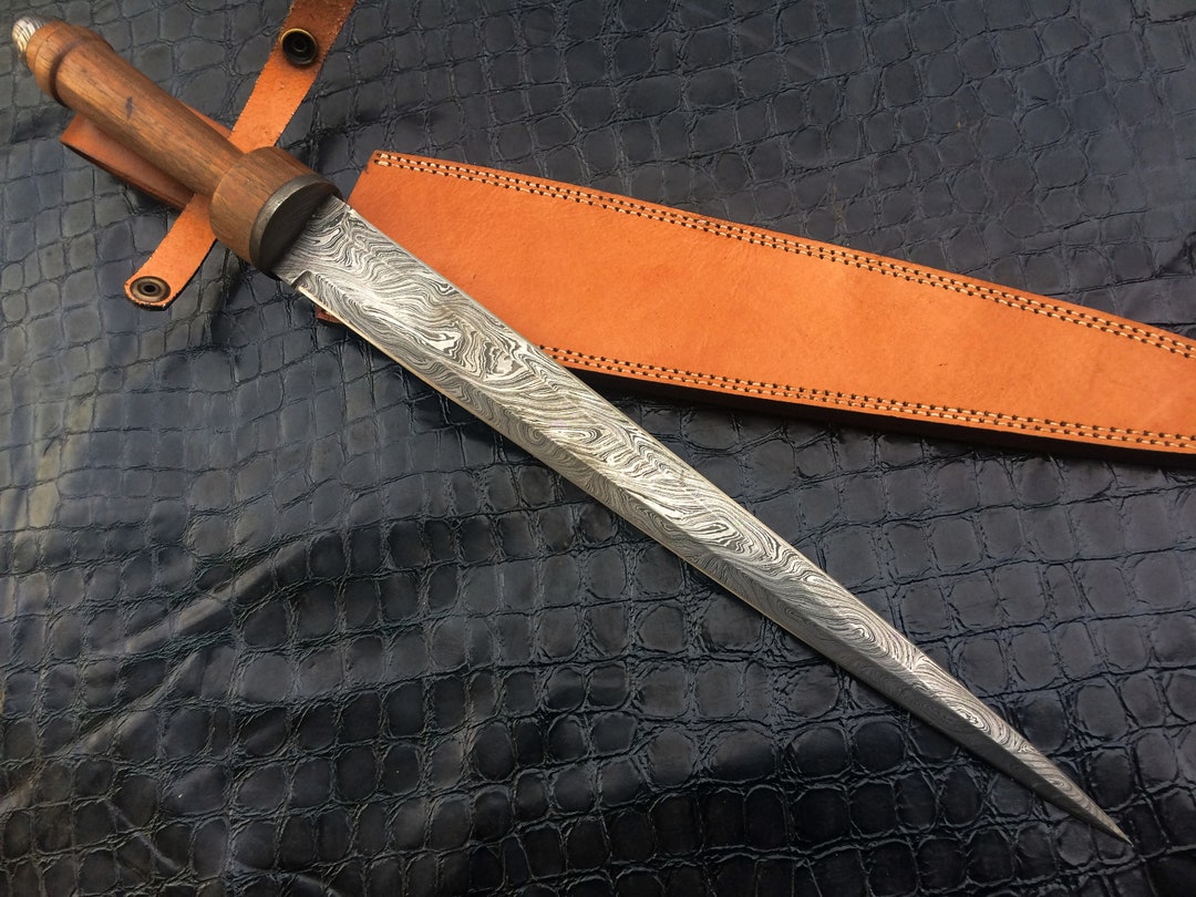 Bullock Dagger | Custom Handmade Damascus Steel Historical Dagger ...