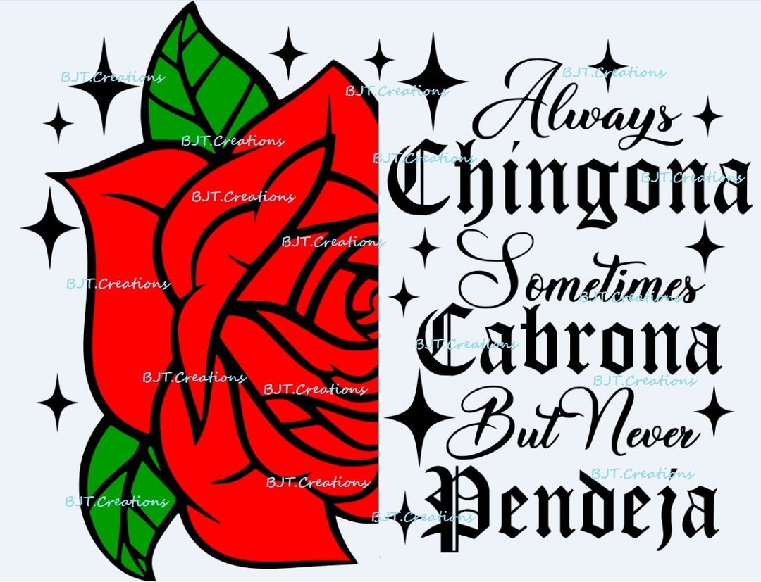 Chingona Cabrona Chola Rose SVG PNG - Etsy
