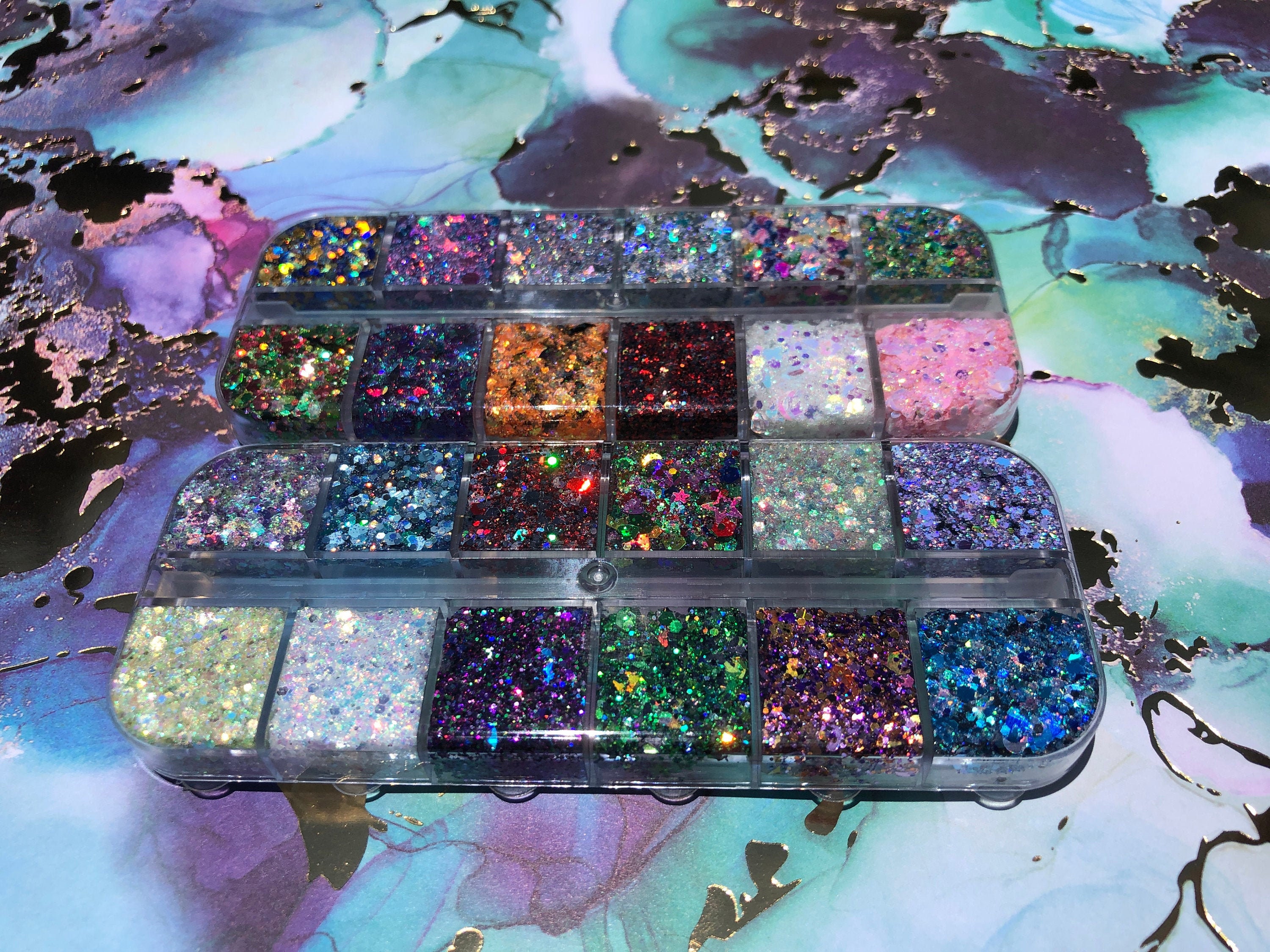 12 Shade Glitter Palette BUNDLE Volumen 1&2 | Etsy