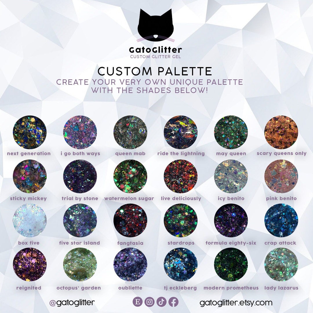Luxury 12 Shade *CUSTOM* Glitter Gel Palette Almost 100g of GLITTER - Etsy