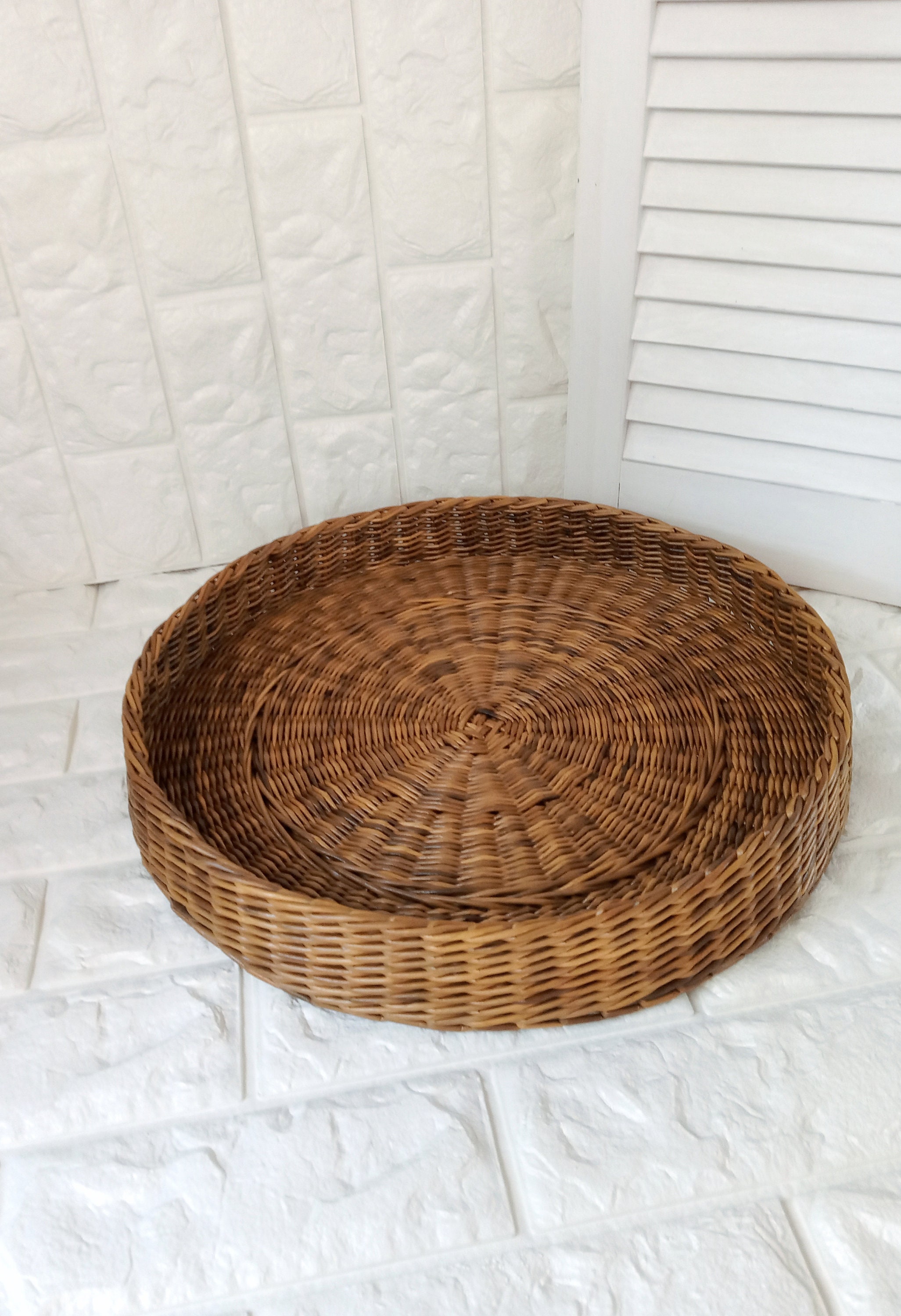 Straw Wicker Tray. for a Nice Breakfast. Organization of the Kitchen ...