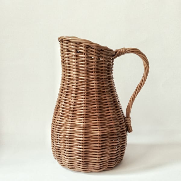 Wicker Pitcher - Etsy