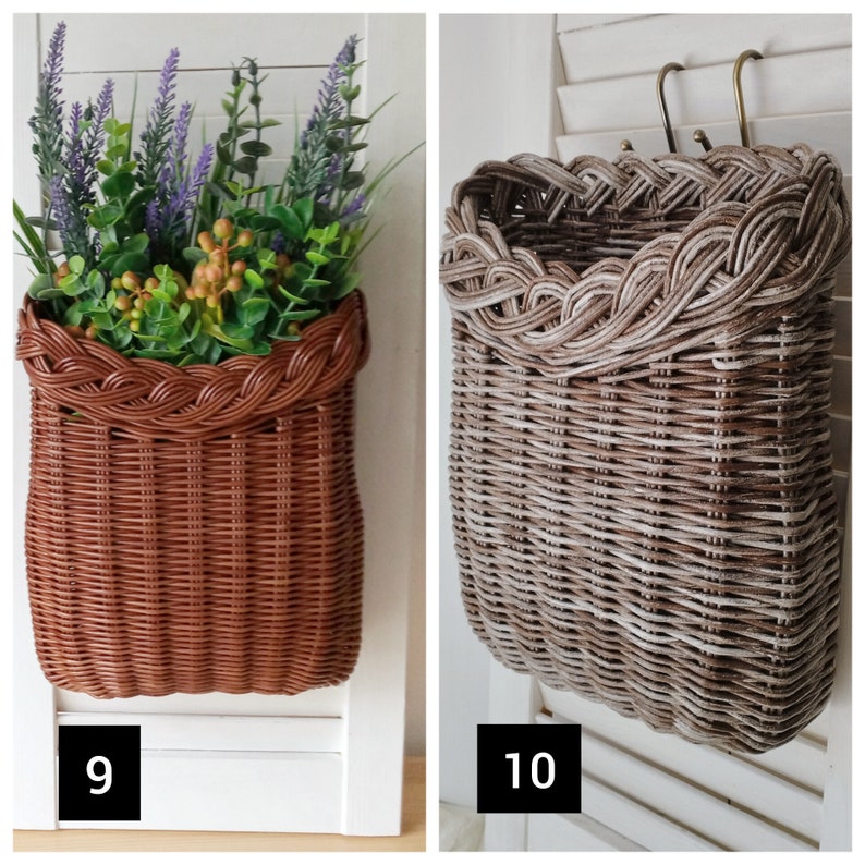 Basket on the Door. Oval Flower Basket.front Door Decoration. Straw ...