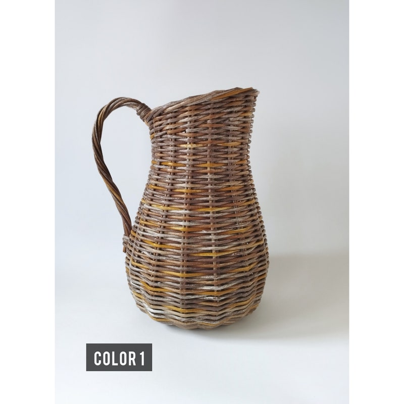 Wicker Pitcher - Etsy