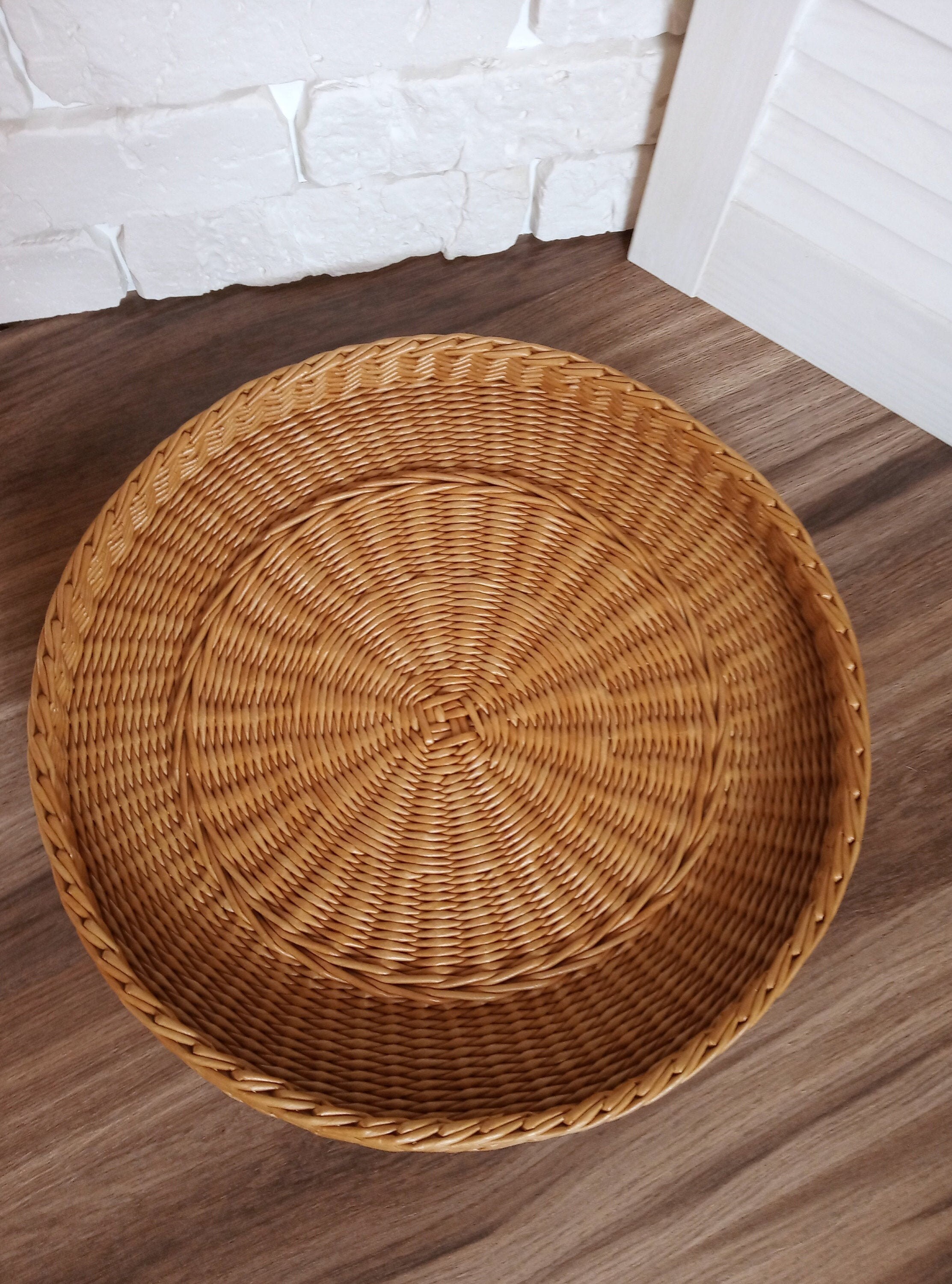 Straw Wicker Tray. for a Nice Breakfast. Organization of the Kitchen ...