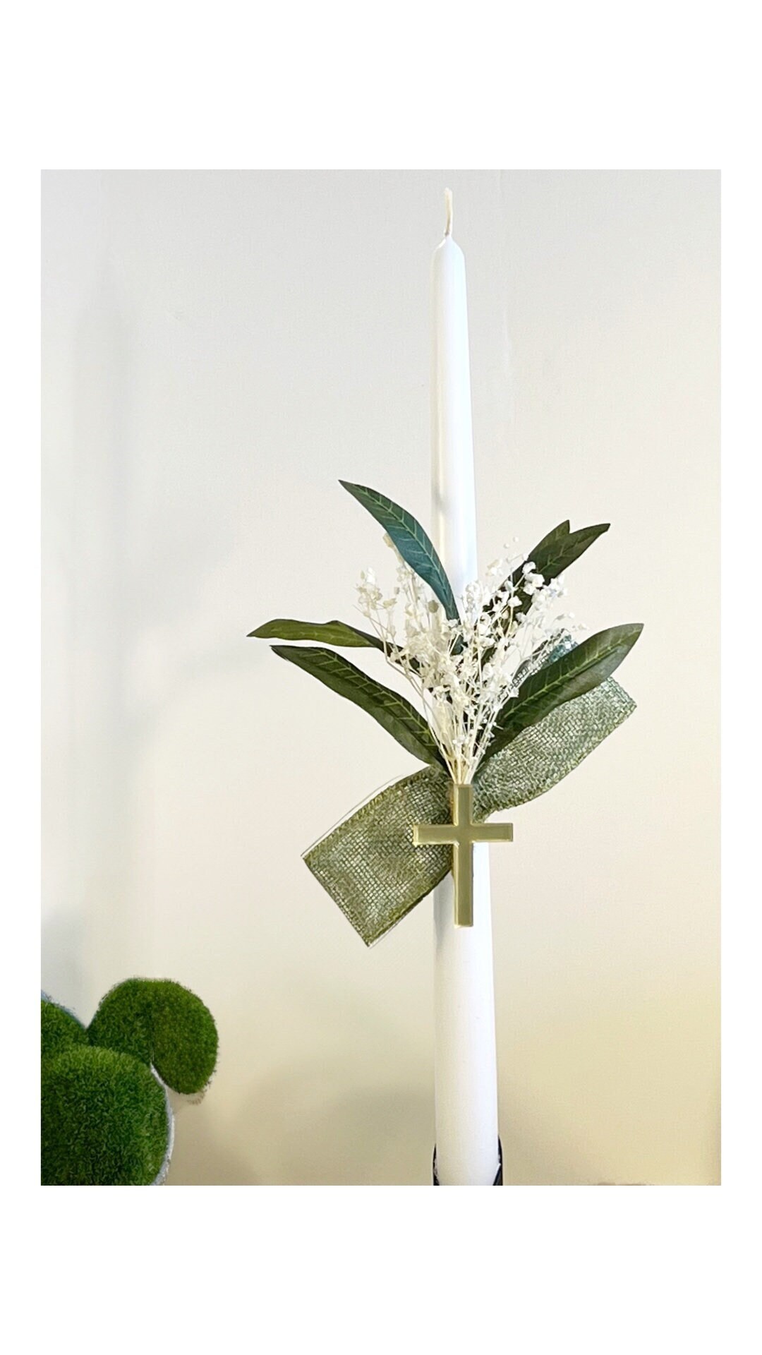 Palm Sunday Candle, Easter Sunday Candle, Christening Candle, Greek ...