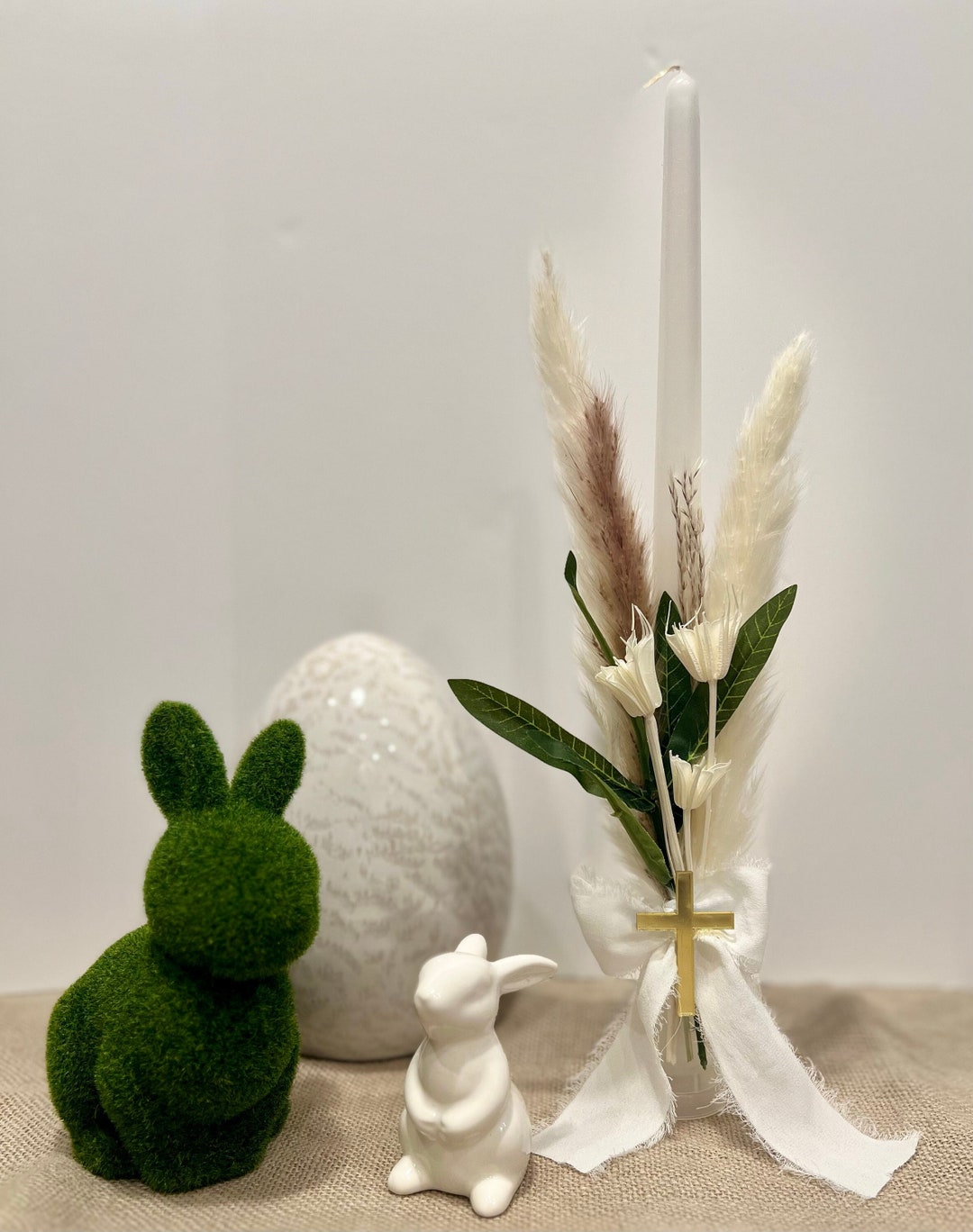 Palm Sunday Candle, Easter Sunday Candle, Christening Candle, Greek ...