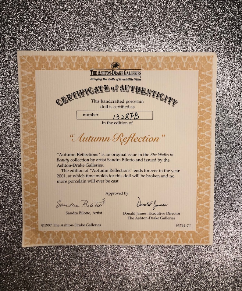 The Ashton-drake Galleries “autumn Reflection” Bride Doll - Etsy