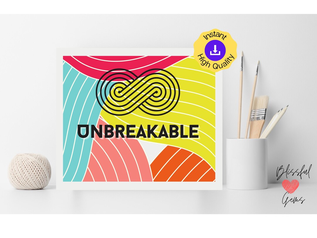 Digital Print Wall Art: "unbreakable" SVG and Png File Formats NO ...
