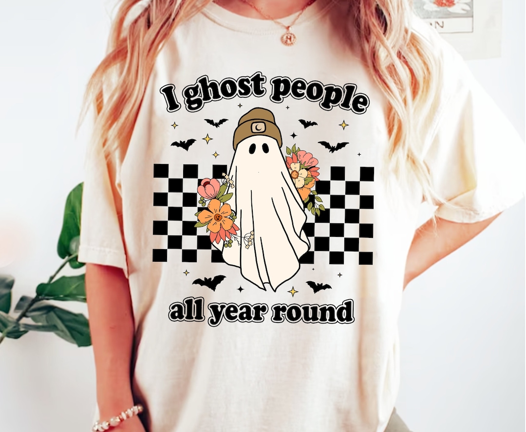 I Ghost People All Year Round Png Retro Ghost Png Retro - Etsy