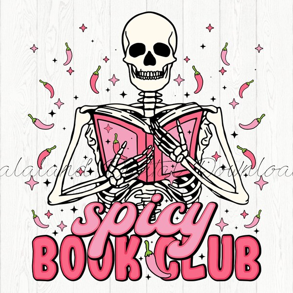 Spicy Book Club Svg - Etsy