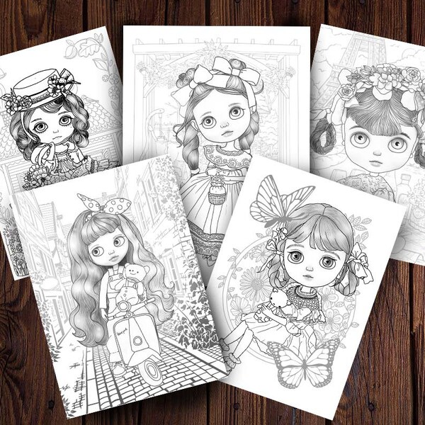Blythe Doll Coloring Page - Etsy