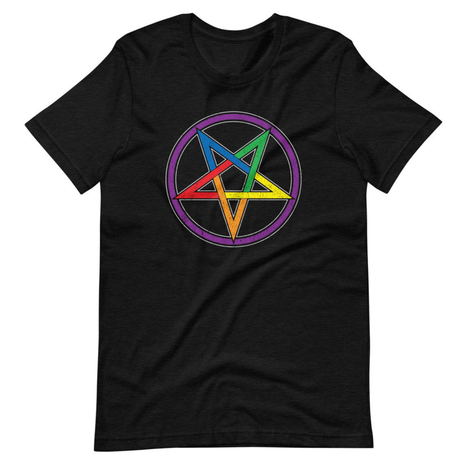 Rainbow Pentagram Gay Pride Flag Inverted LGBTQ Retro Satan - Etsy UK
