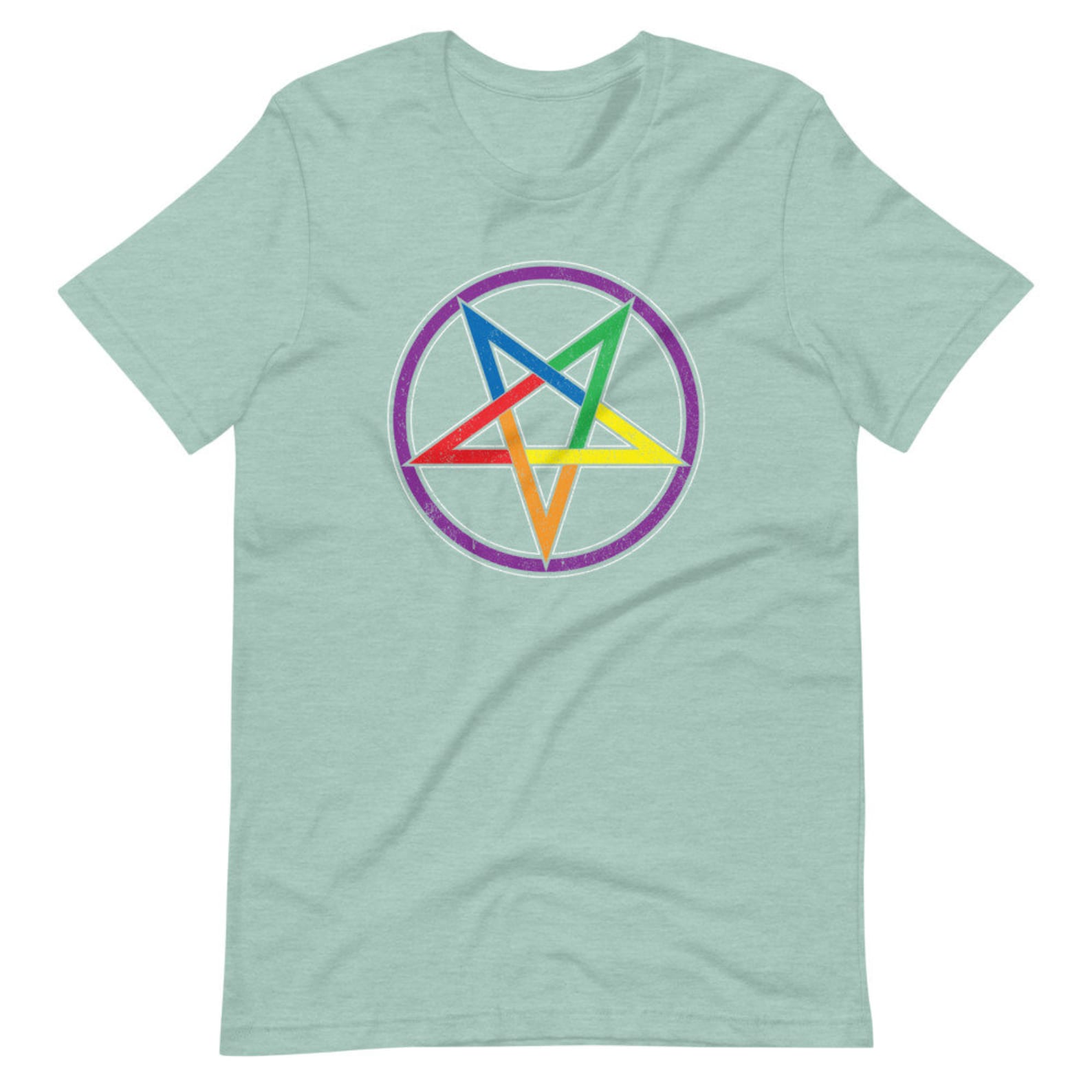 Rainbow Pentagram Gay Pride Flag Inverted LGBTQ Retro Satan - Etsy UK