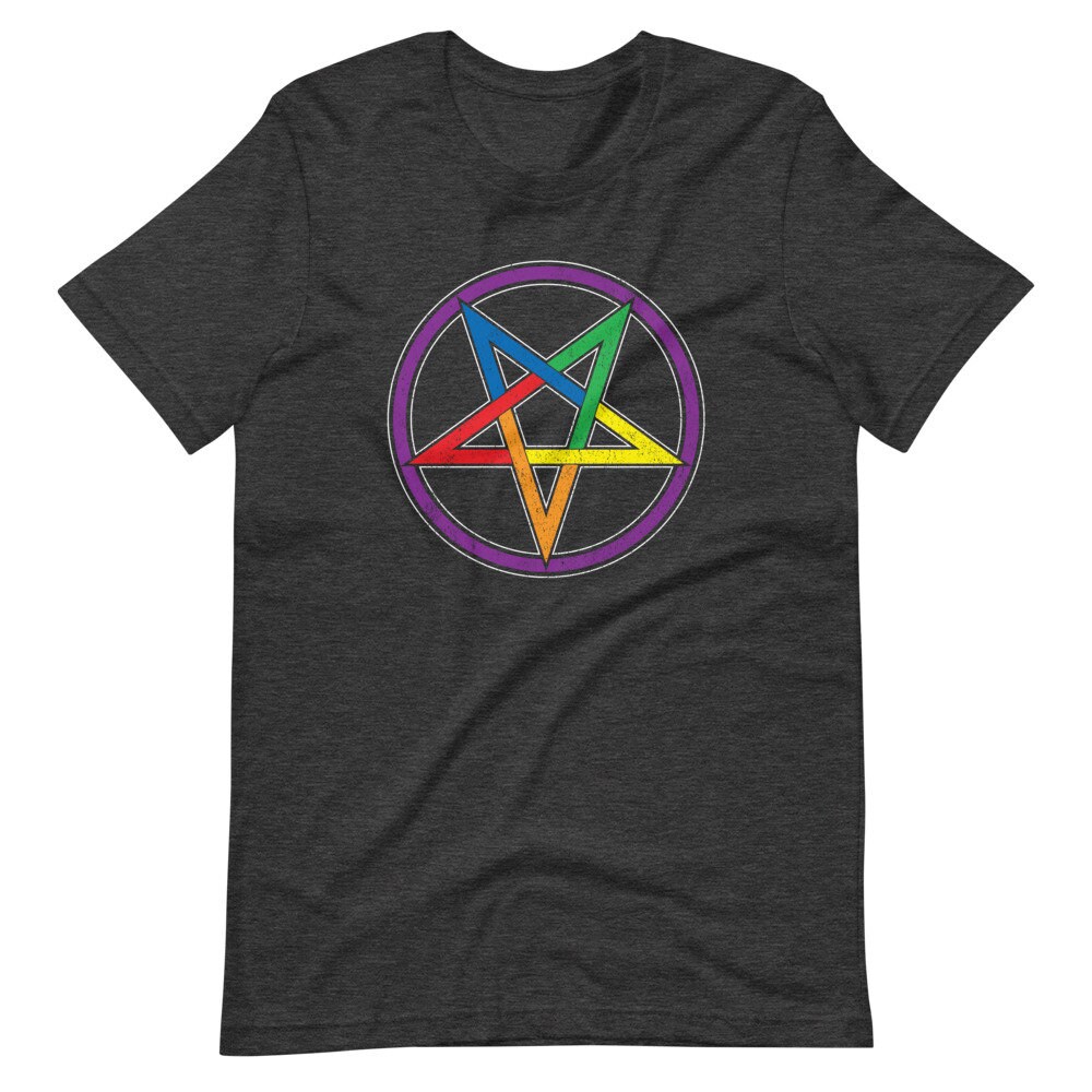 Rainbow Pentagram Gay Pride Flag Inverted LGBTQ Retro Satan - Etsy UK