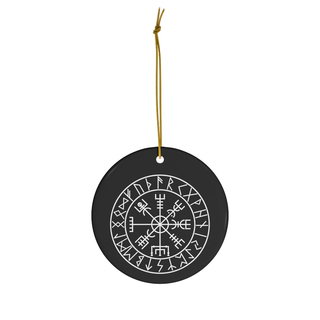 VEGVISIR Ornament, Christmas Decorations, Viking Ornament, Viking ...