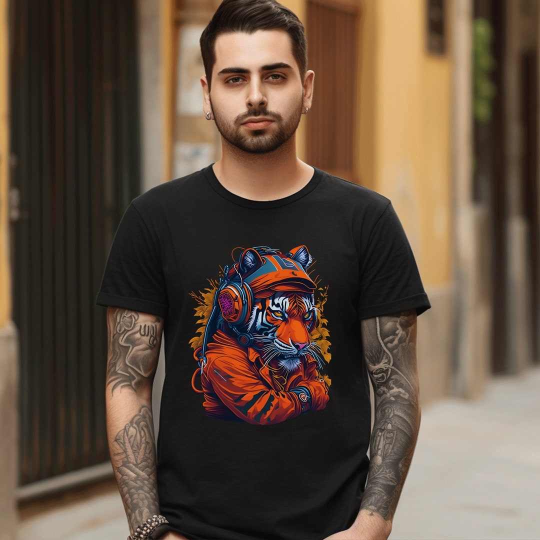 Cyber Tiger Shirt, Tiger Shirt, Tiger Lovers Shirt, Cyber T Shirt ...