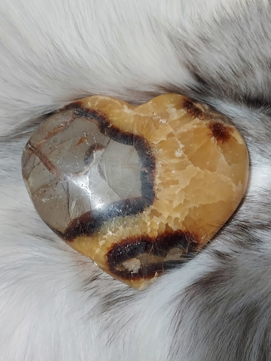 Large Septarian Heart Stone - Etsy