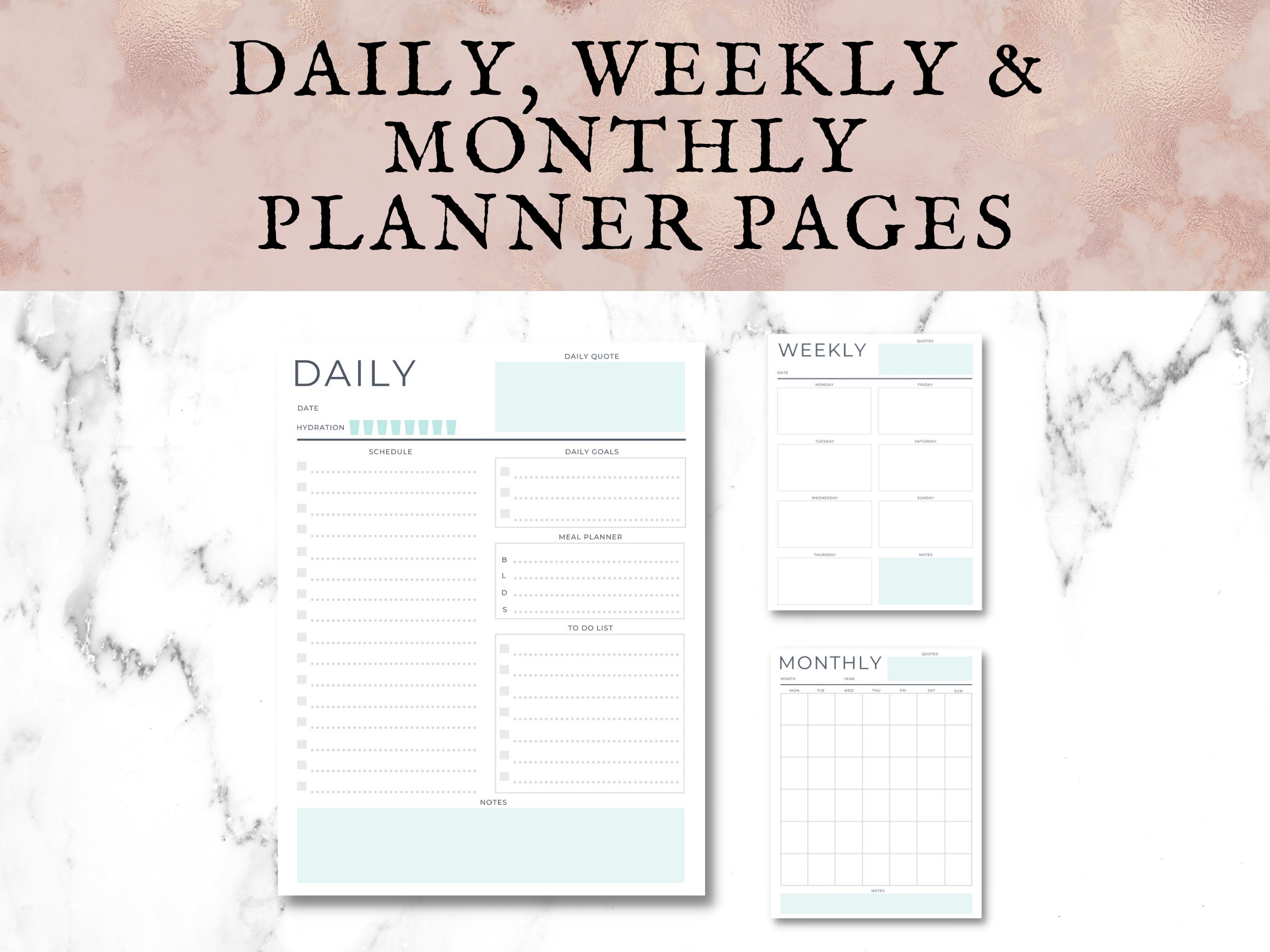 ULTIMATE Planner Bundle, Planner Set, Daily Planner, Weekly Planner ...