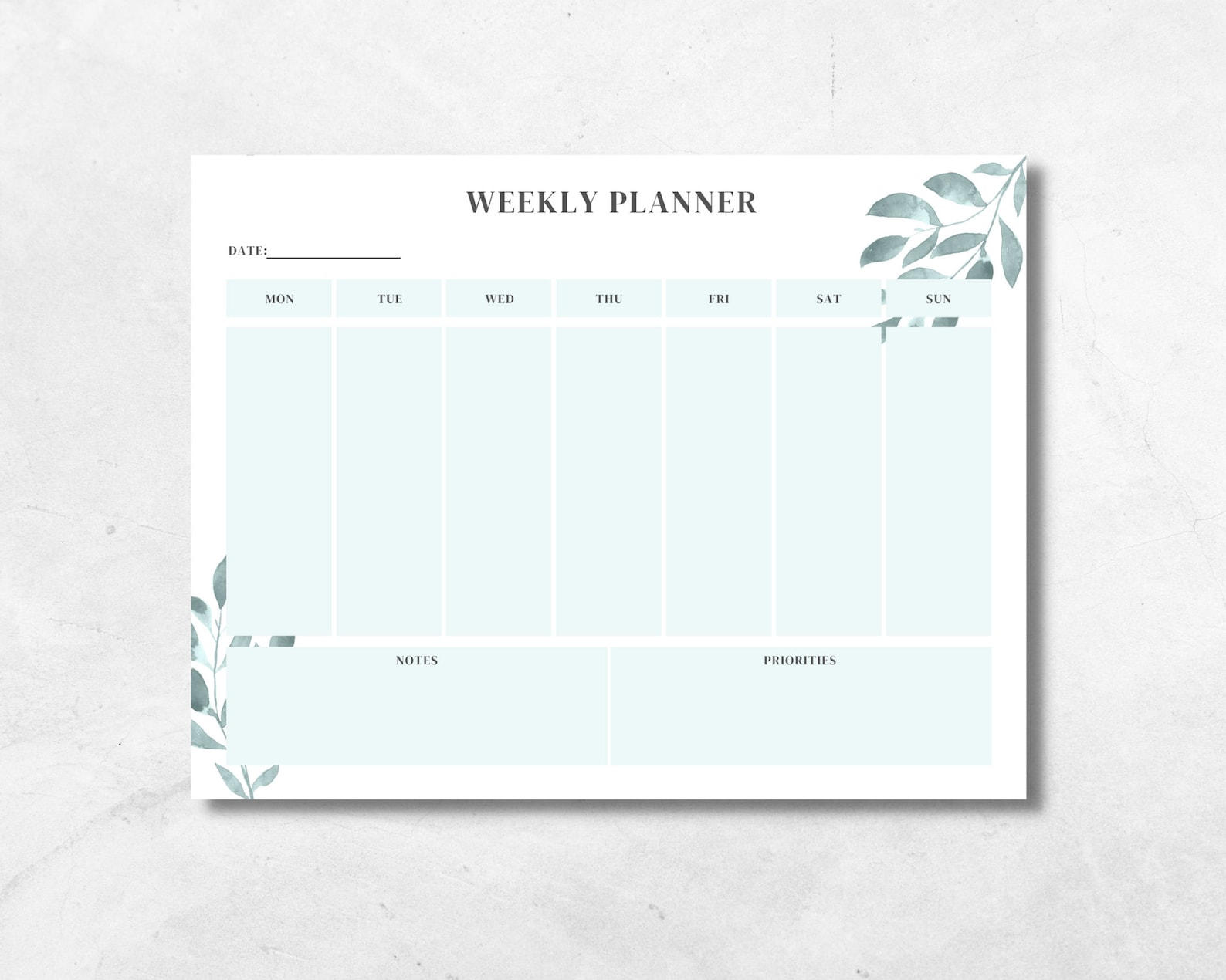 Landscape Weekly Planner Bundle, Weekly Planner, Planner Bundle ...