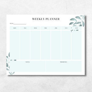 Landscape Weekly Planner Bundle, Weekly Planner, Planner Bundle ...