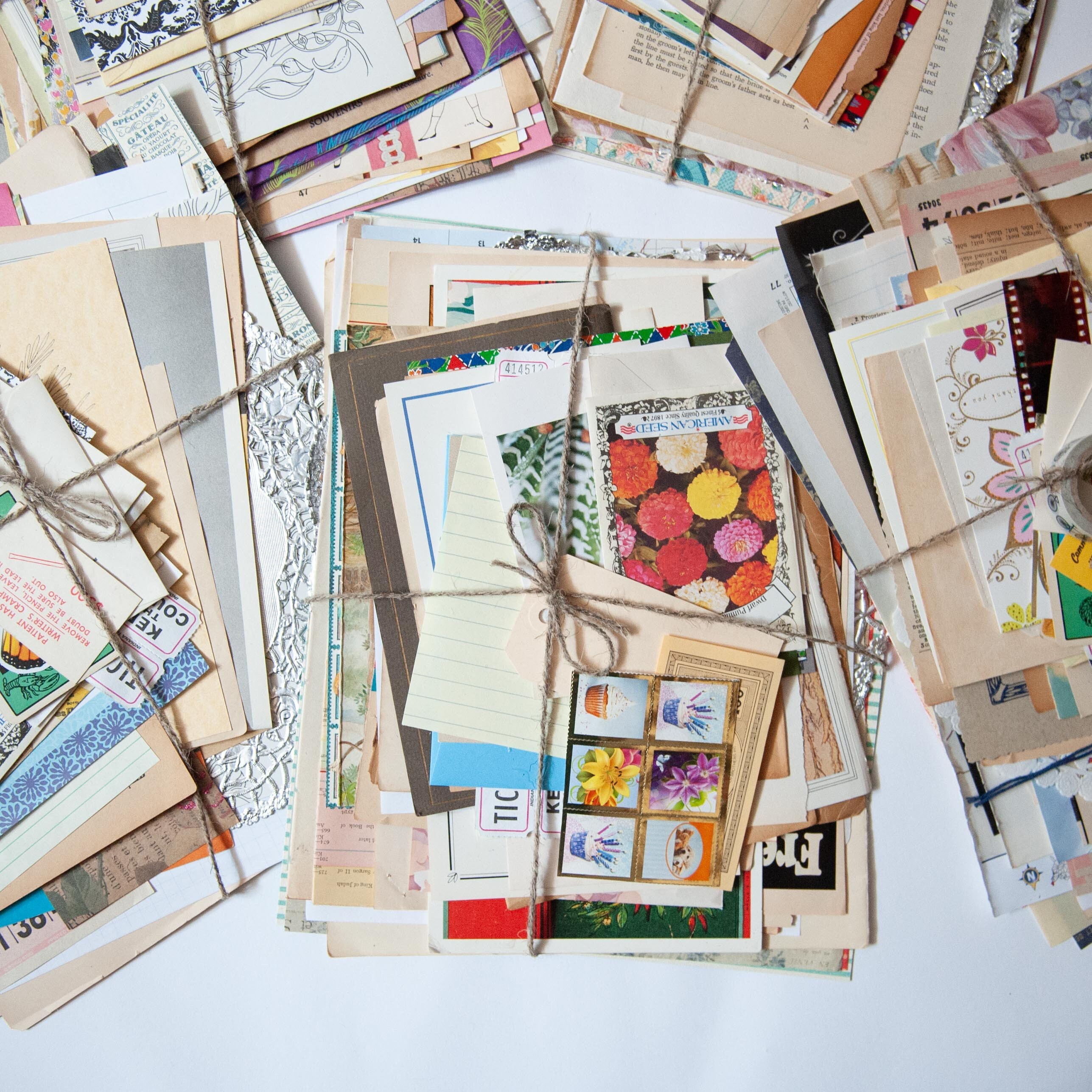 50+ Paper Pack Mystery Bundle of Book Pages and Ephemera | Vintage ...