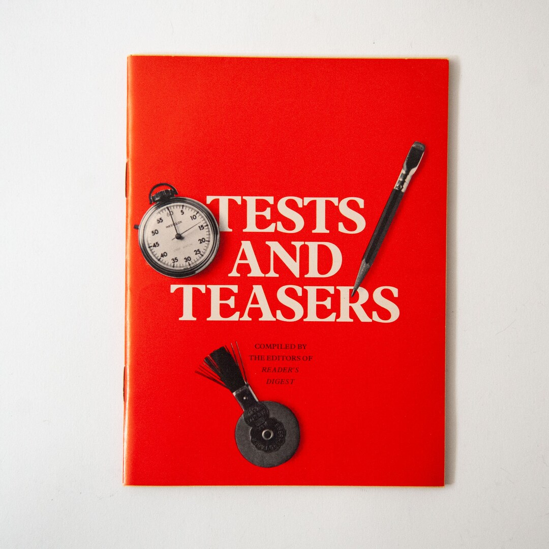 Vintage 1980 Reader's Digest Tests and Teasers Paperback Book - Etsy