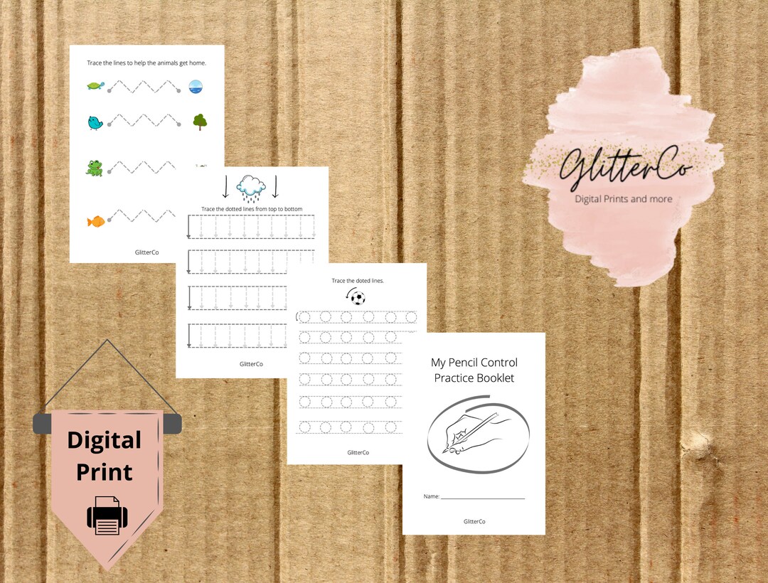 Tracing Worksheet Printable Learning to Write Handwriting Practice ...