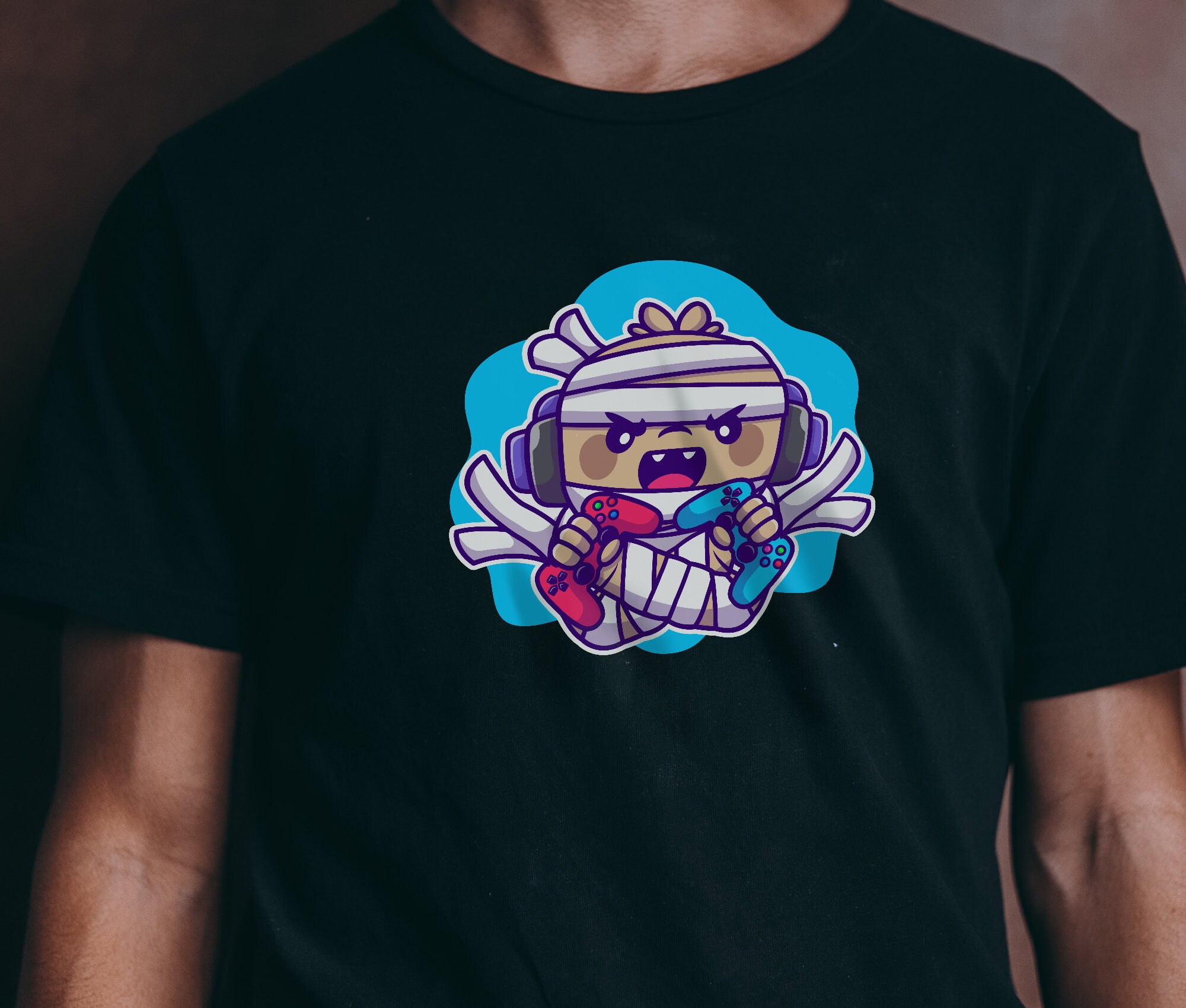 Gamer Halloween Dog Illustration SVG - Etsy