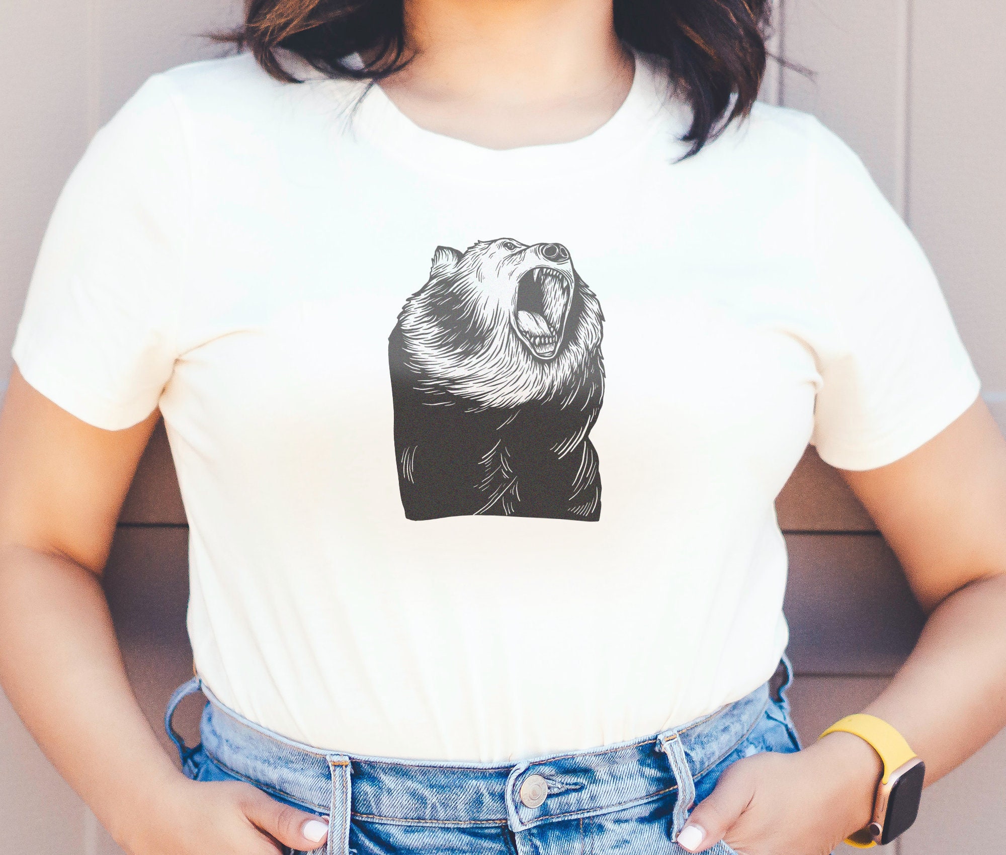 Bear Power Illustration SVG - Etsy