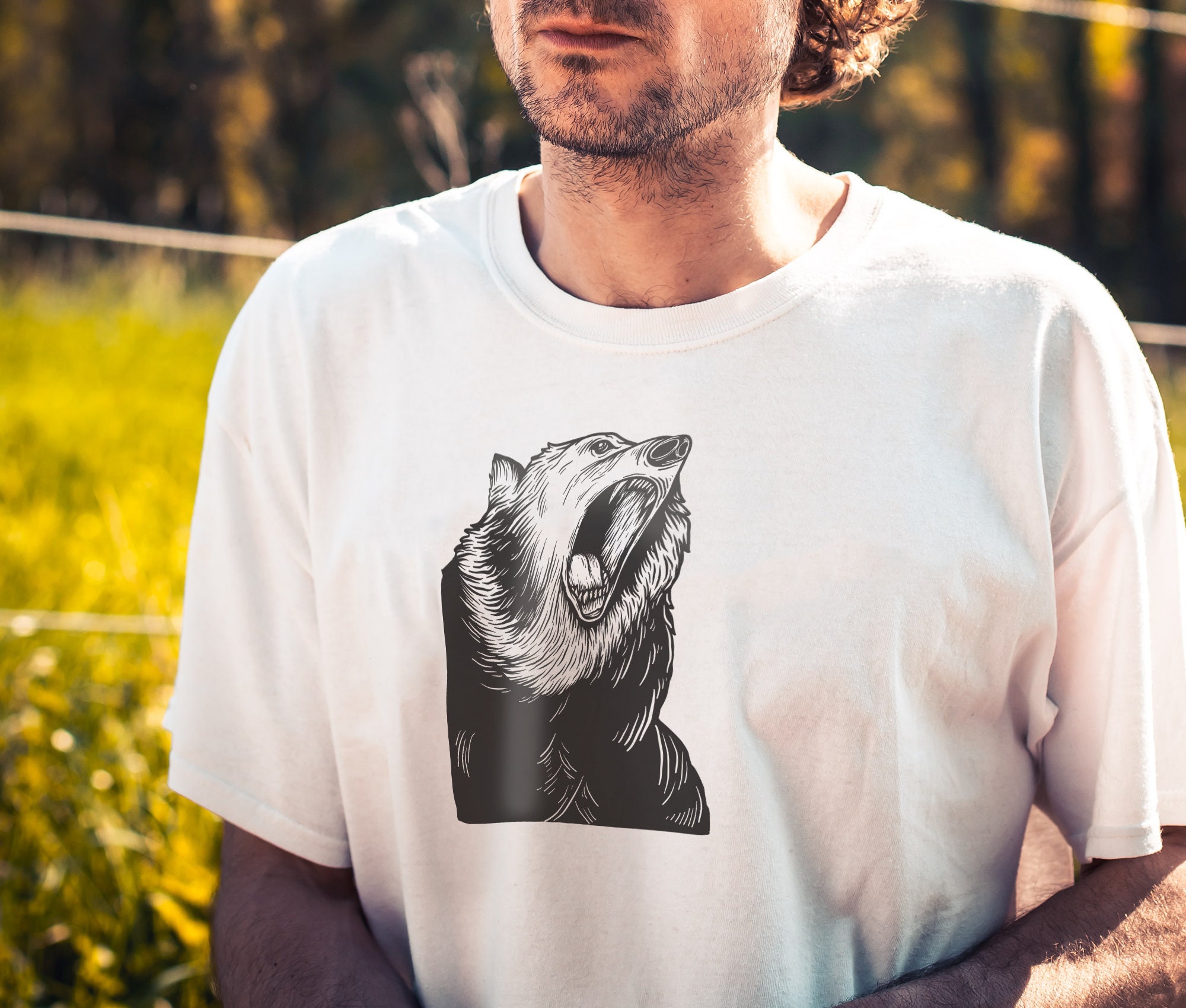 Bear Power Illustration SVG - Etsy