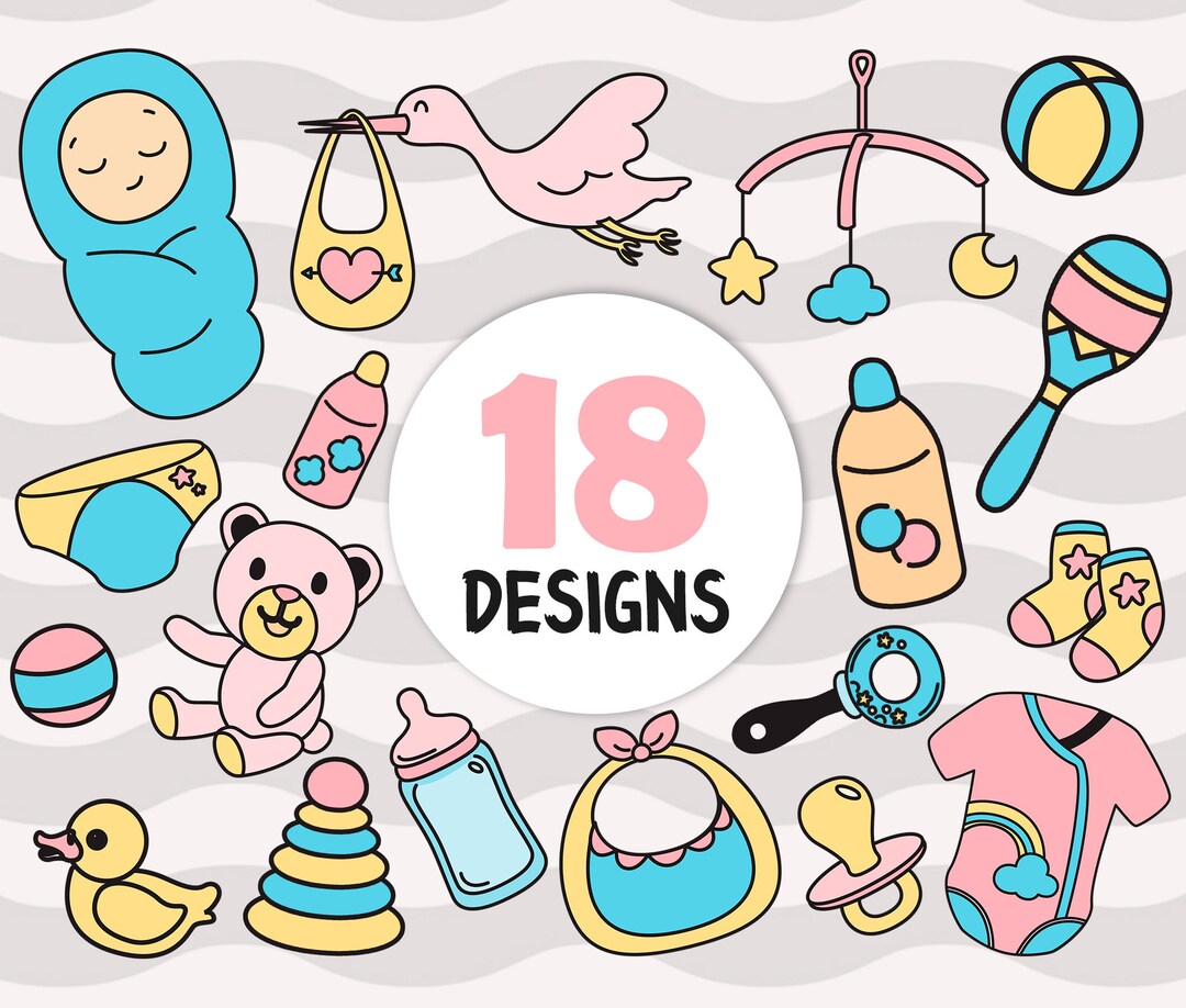 Baby Shower SVG Bundle, Baby Files, Baby Feet Svg, Clipart, Instant ...