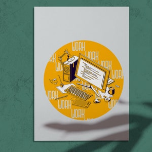 Work Computer Vector Minimalistic Design SVG - Etsy