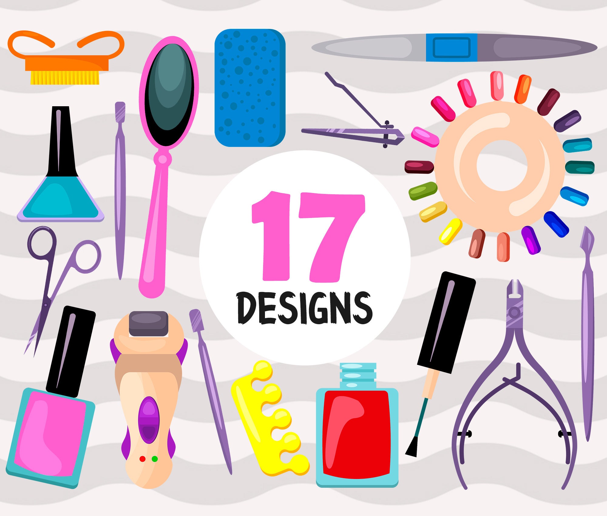 Manicure Svg,manicure Tools Svg,nail Manicure Clipart,beauty Industry ...