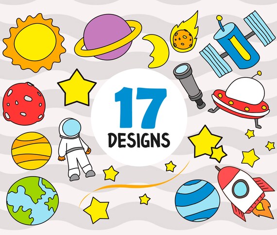 Doodle Space Svgspace Doodle Space Cute Space Doodle Alien | Etsy