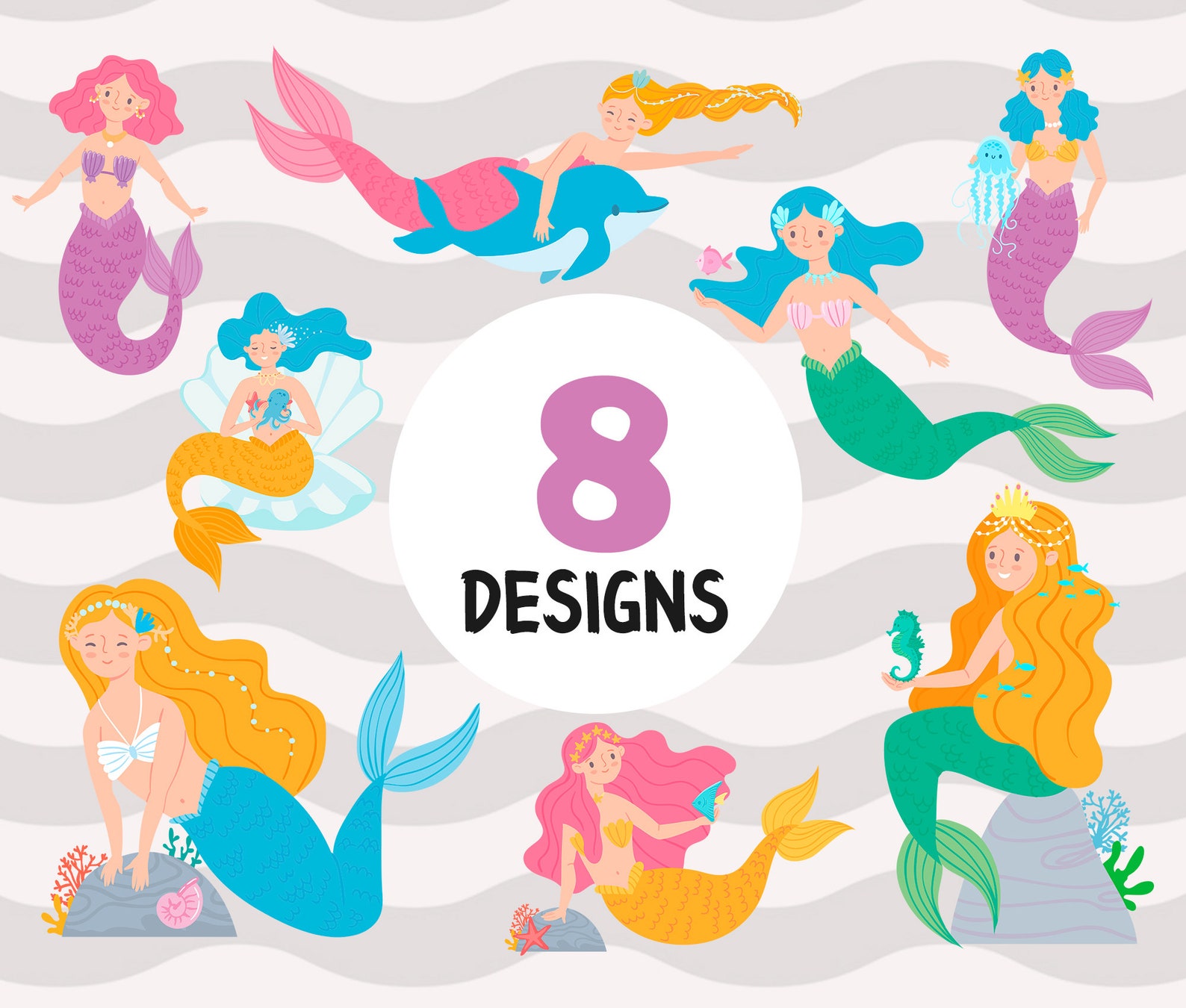 Mermaids Svg, Mermaid SVG Bundle, Mermaid Tail SVG Bundle, Mermaid File ...