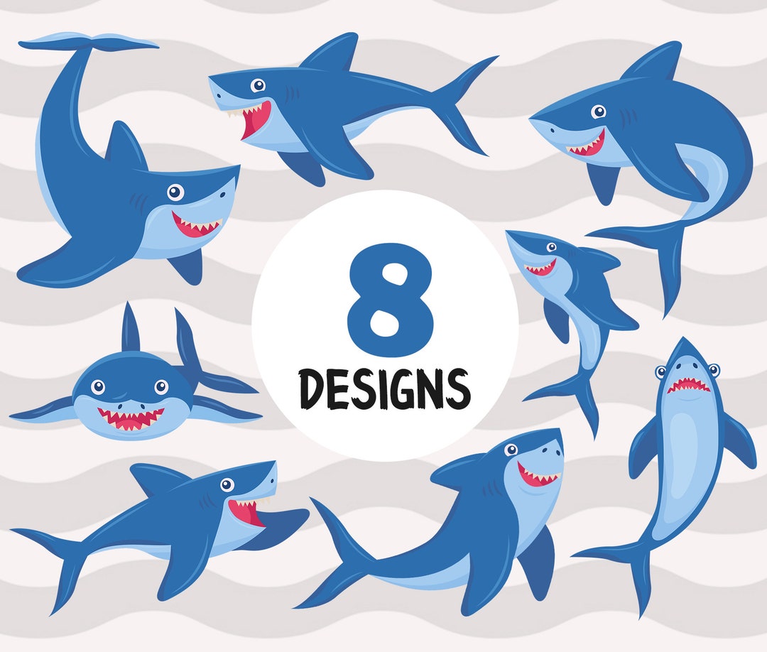 Shark Svg,sharks Bundle,shark Svg,shark Clipart, Shark Silhouette Svg ...