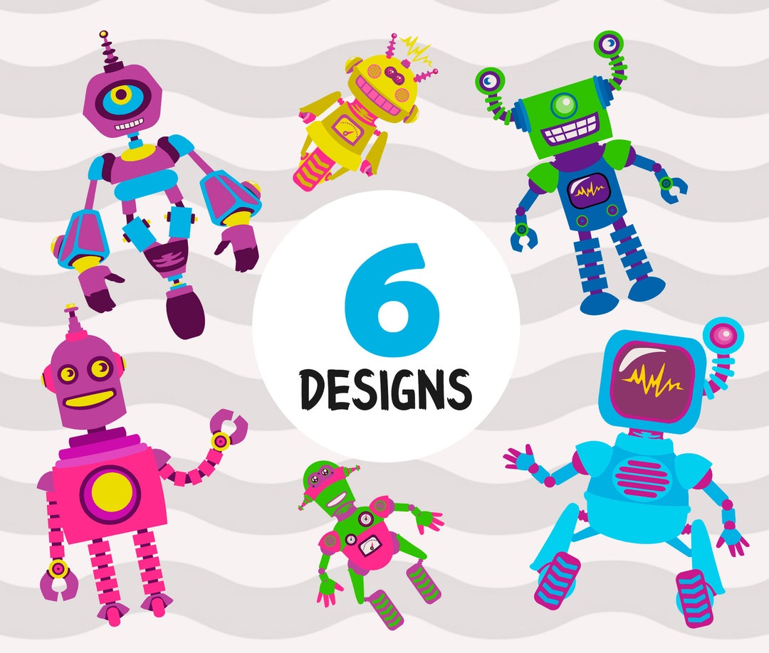 Robot Svg,robots SVG Files,instant Download,printable Vector Clip Art ...