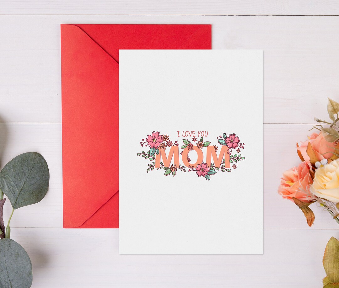Mother's Day Post Card Vector Design SVG - Etsy