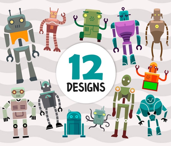 Robots Svgrobots SVG Filesinstant Downloadprintable Vector | Etsy