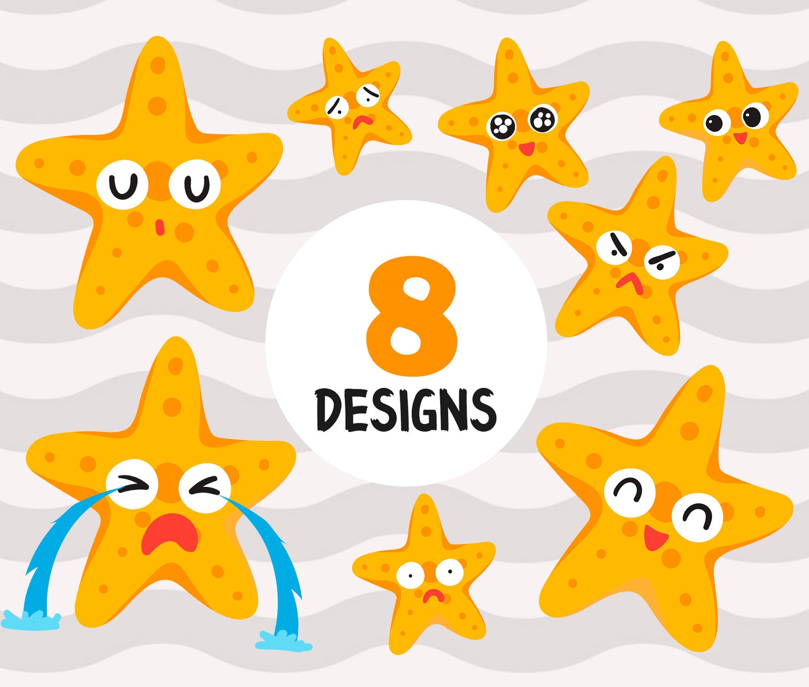 Cute Starfish Svg,starfish SVG File,cute Stars Clipart,under the Sea ...