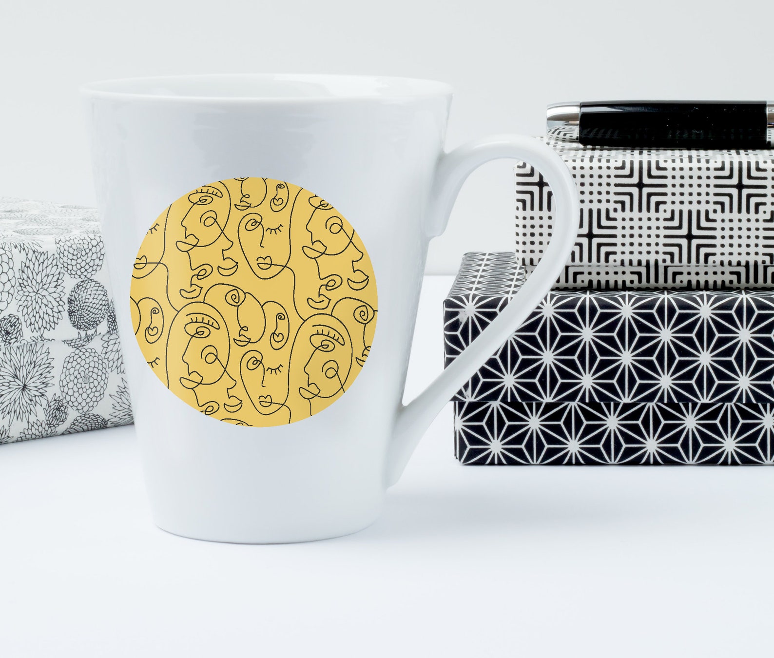 Abstract Face One Line Vector Illustration SVG - Etsy